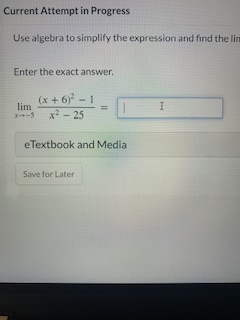 Solved Current Attempt in ProgressUse algebra to simplify | Chegg.com