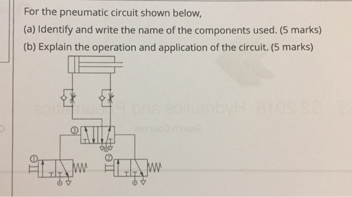 Solved For the pneumatic circuit shown below, (a) Identify | Chegg.com