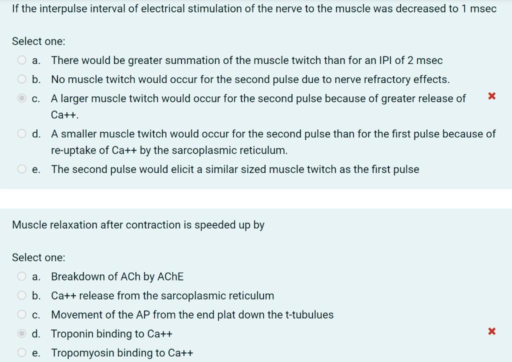 Solved If the interpulse interval of electrical stimulation | Chegg.com