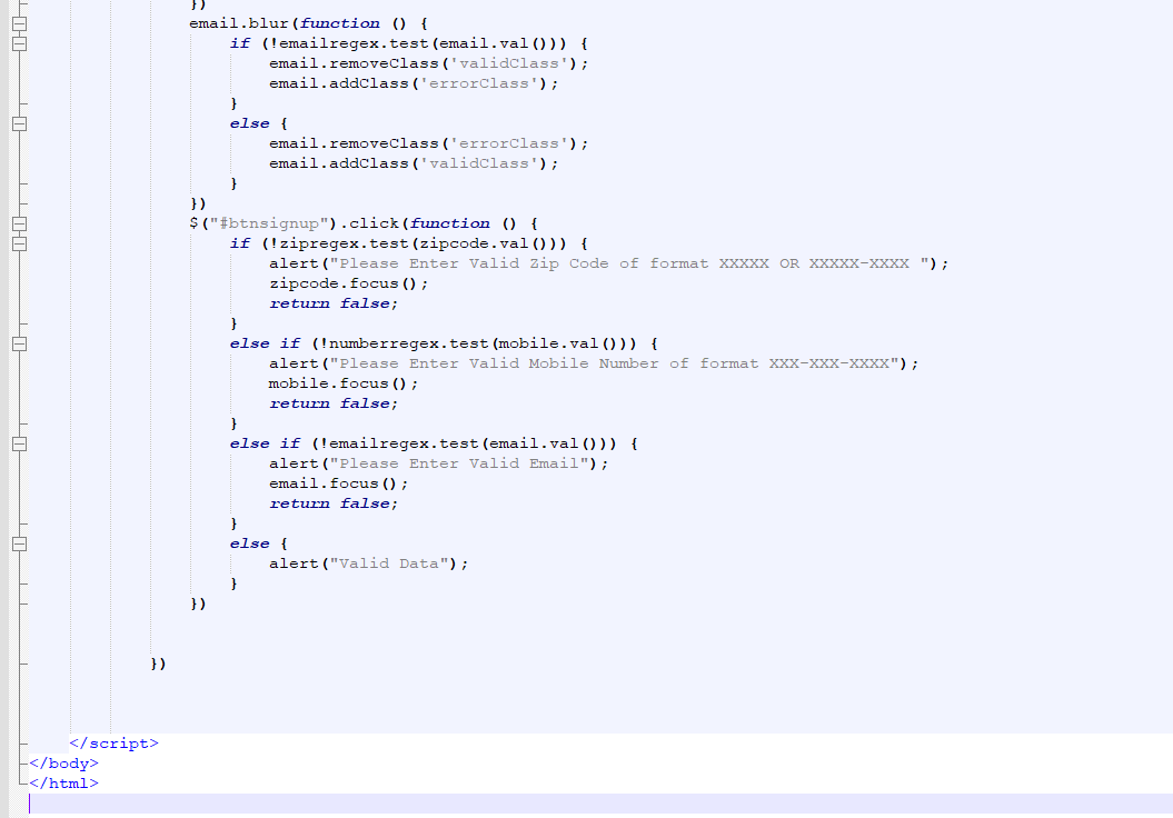 alert("Please Enter Valid Zip Code of | Chegg.com
