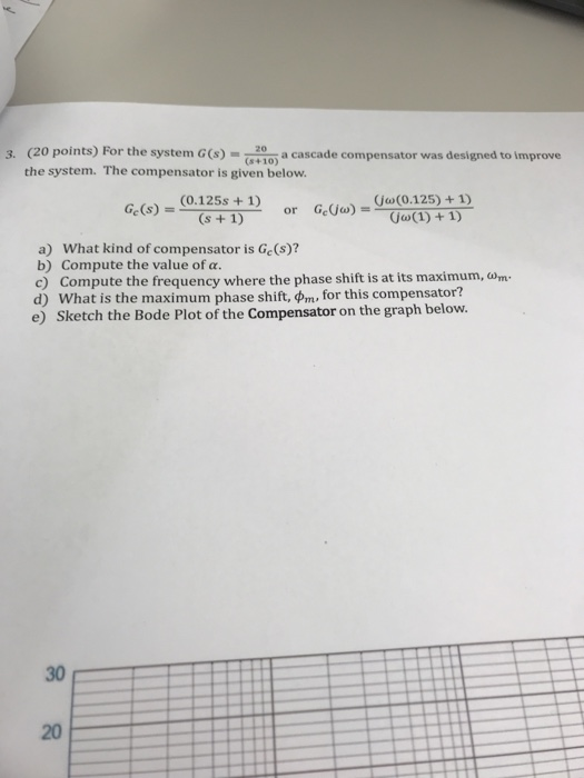 Solved 3. (20 points) For the system G2 a cascade | Chegg.com