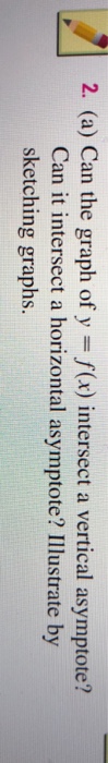Solved 2. (a) Can the graph of y =f(x) intersect a vertical | Chegg.com