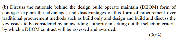 Solved (b) Discuss the rationale behind the design build | Chegg.com Solved (b) Discuss the rationale behind the design build | Chegg.com