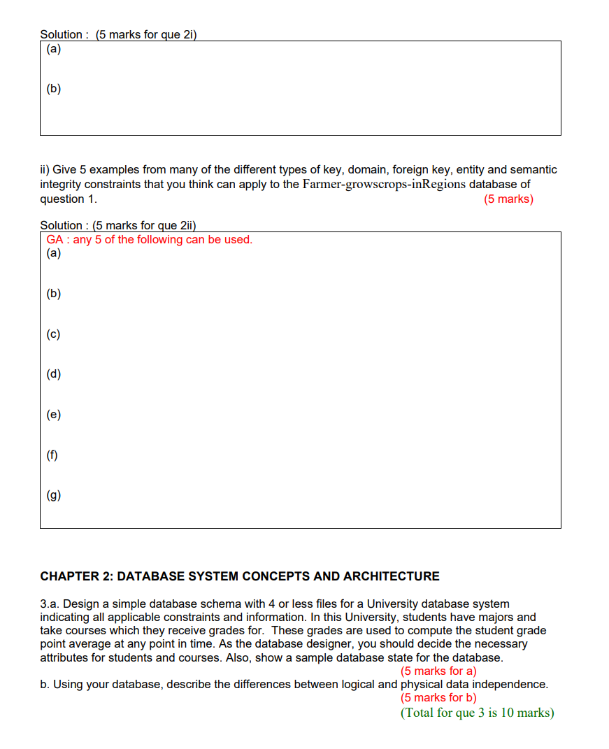 Solved 2. Recall that a database has many types of users, | Chegg.com