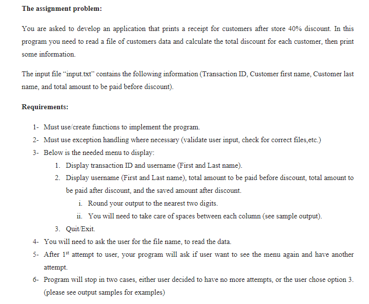 Solved The assignment problem: You are asked to develop an | Chegg.com