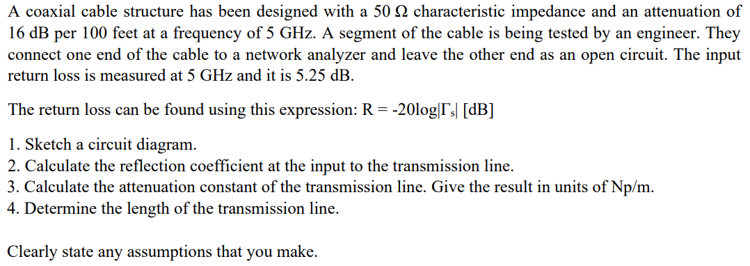 Solved A coaxial cable structure has been designed with a | Chegg.com