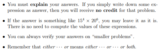 - You must explain your answers. If you simply write | Chegg.com
