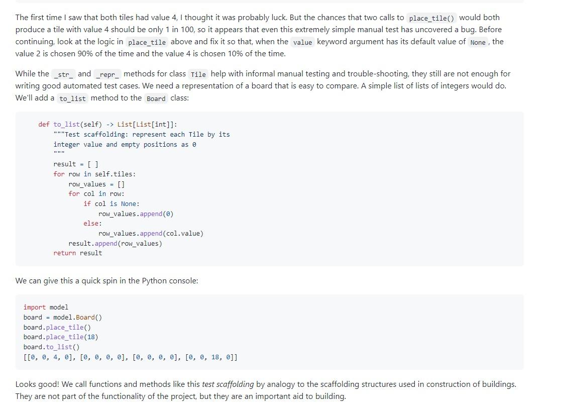 Developing the FiveTwelve Game As you encounter | Chegg.com