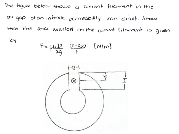 The figure below shows a current filament in the air | Chegg.com