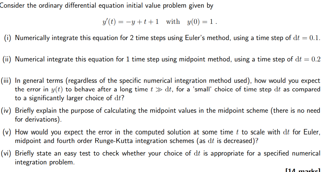 Solved Consider the ordinary differential equation initial | Chegg.com