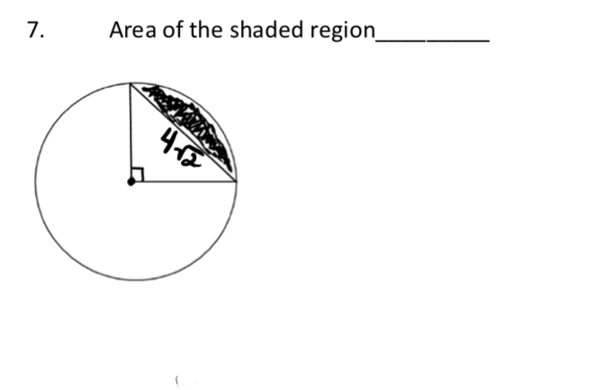 Solved 7. Area of the shaded region | Chegg.com