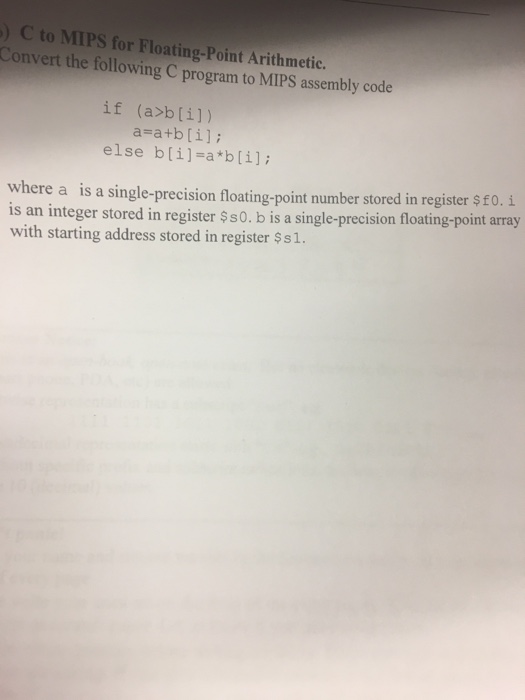 Solved Convert the following C program to MIPS assembly code | Chegg.com