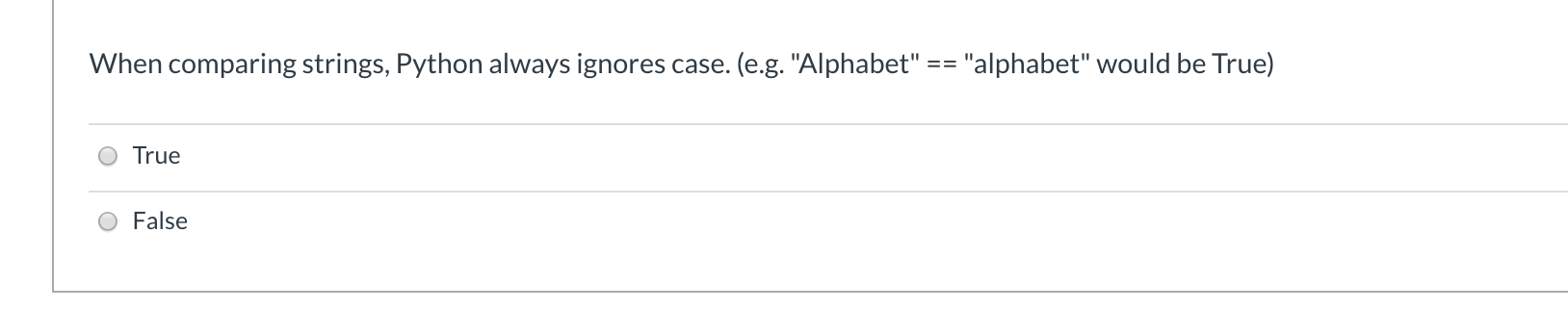 Solved When Comparing Strings Python Always Ignores Case