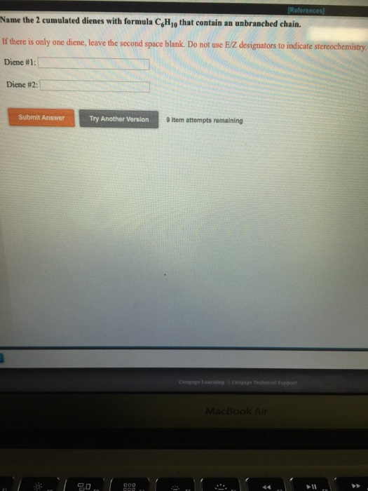 Solved Name the 2 cumulated dienes with formula CHio that | Chegg.com