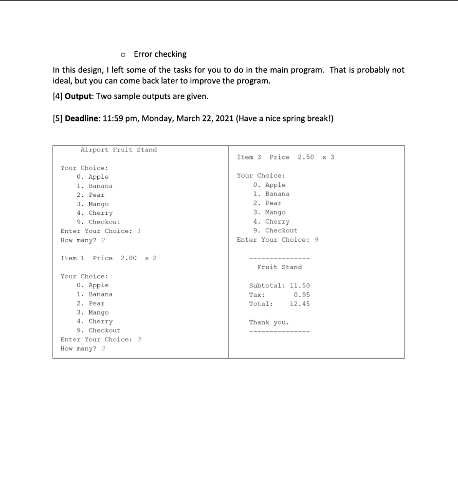 Solved Cosc 1306 Spring 2021 Assignment 5 Functions 1 