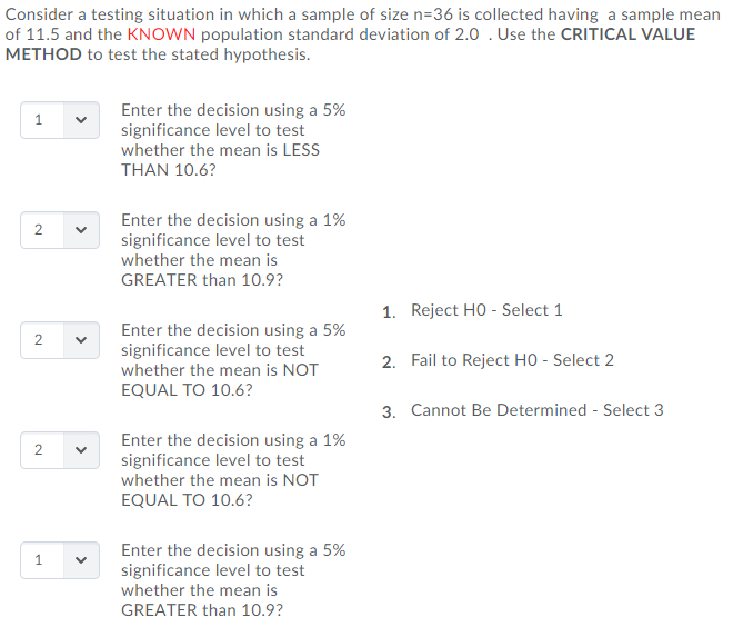 Solved Consider a testing situation in which a sample of | Chegg.com