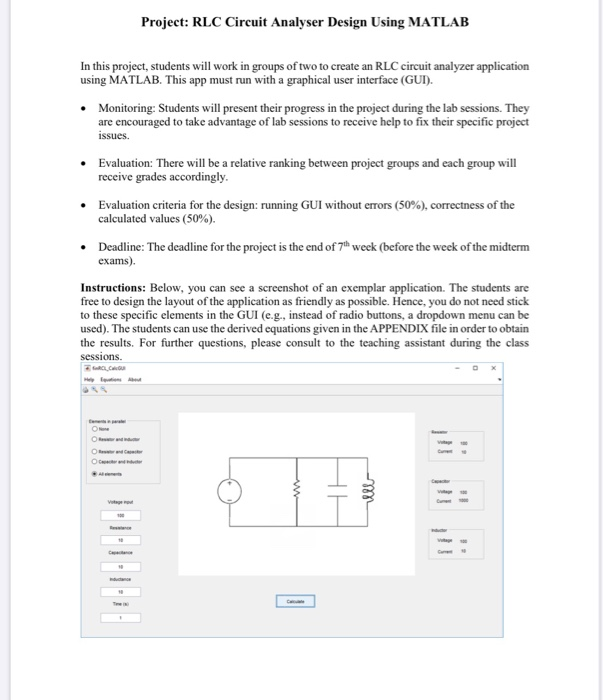 Solved MECA 241 – Computer Tools for Mechatronics, Project: | Chegg.com
