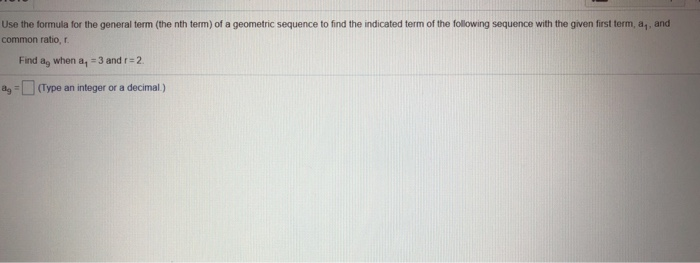 Solved Use the formula for the general term (the nth term) | Chegg.com