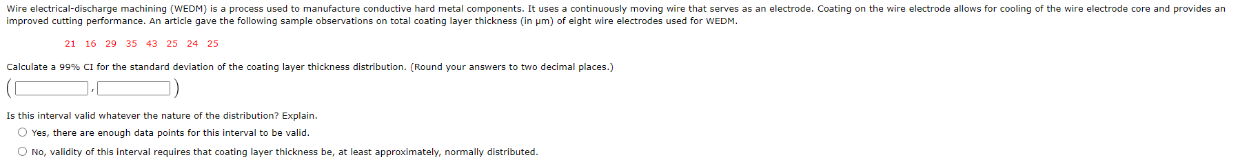 Solved improved cutting performance. An article gave the | Chegg.com