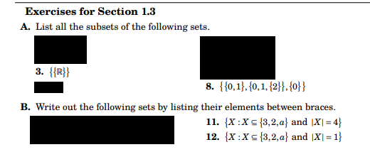 Solved Exercises for Section 1.3No. 3, 8, 11, 12 ﻿A. ﻿List | Chegg.com