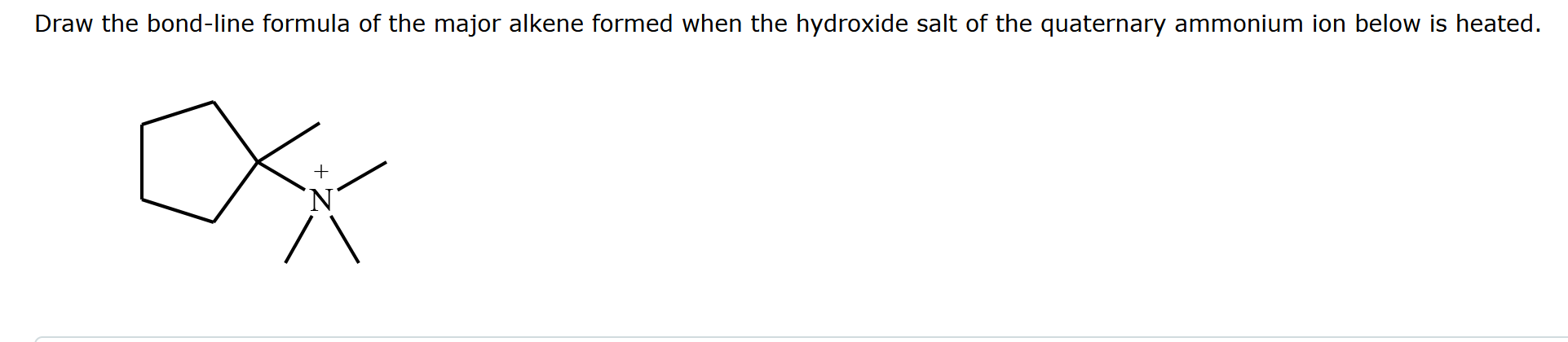Solved Draw the bond-line formula of the major alkene formed | Chegg.com
