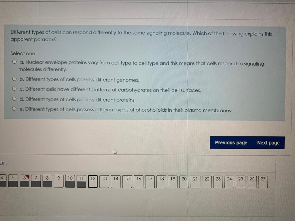 Solved Different types of cells can respond differently to | Chegg.com