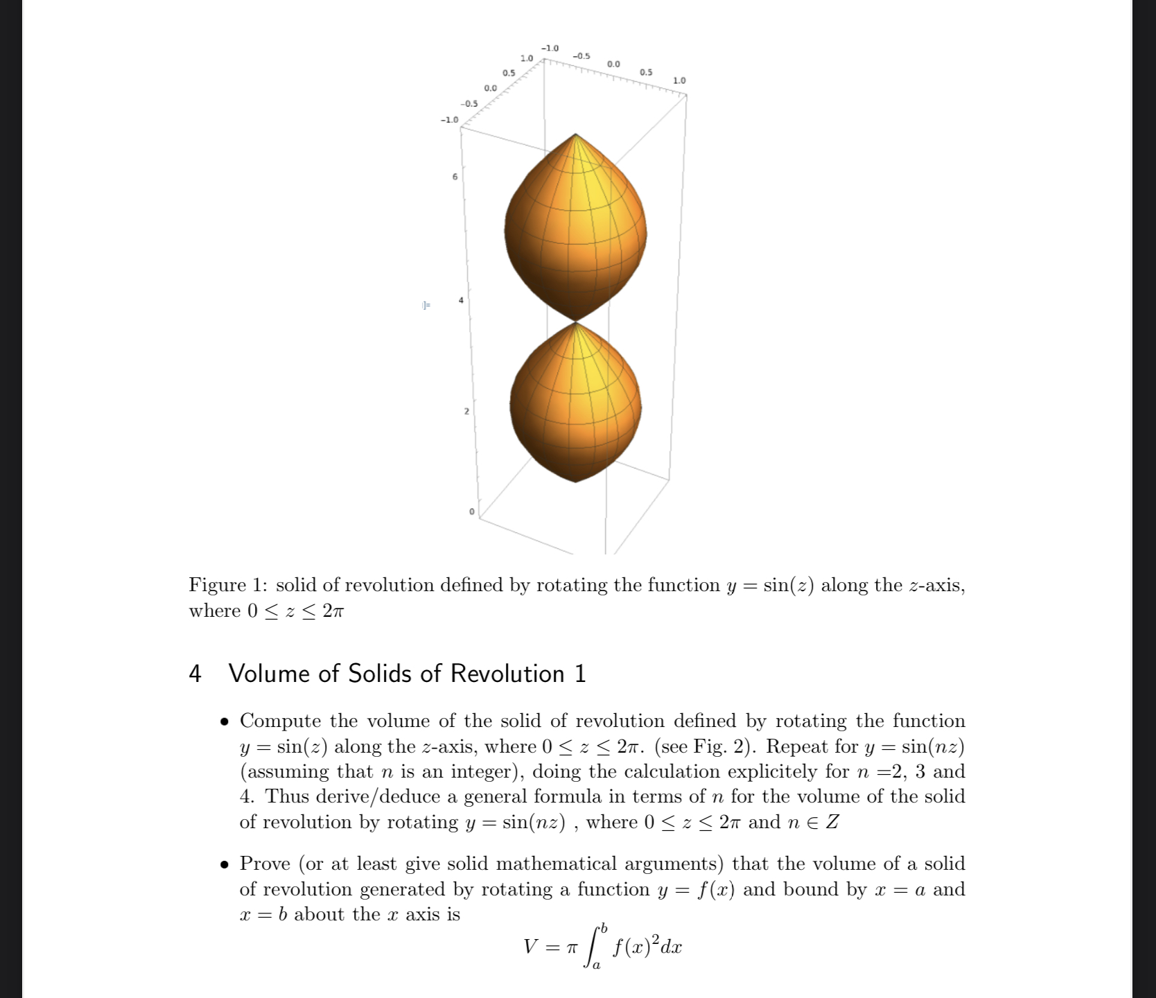 Solved Figure 1: solid of revolution defined by rotating the | Chegg.com