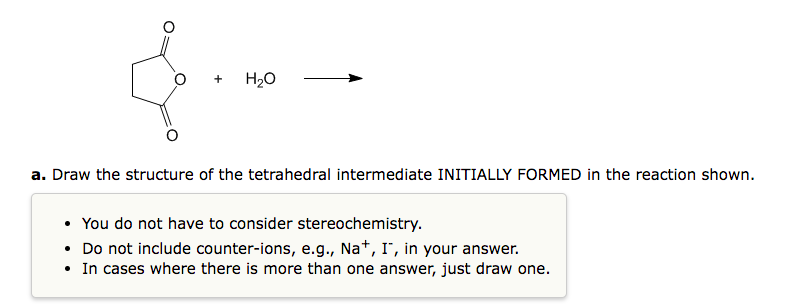 Solved + H2O a. Draw the structure of the tetrahedral | Chegg.com