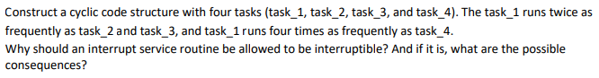 Construct a cyclic code structure with four tasks | Chegg.com