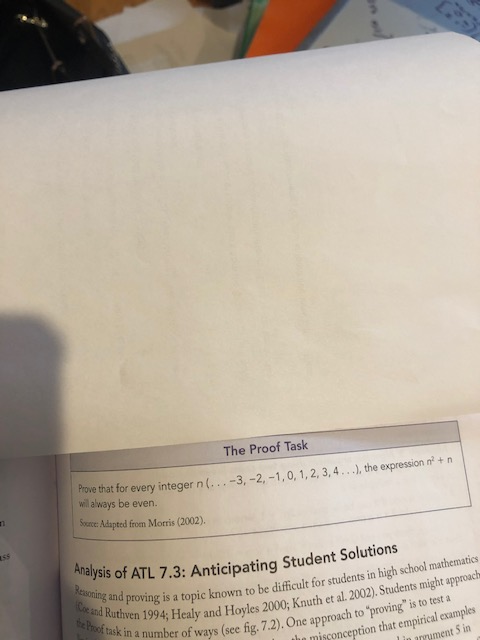 Solved The Proof Task Move that for every integer n (... -3, | Chegg.com