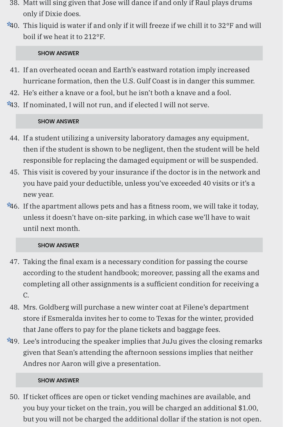 Solved For each of the following statements, identify the | Chegg.com