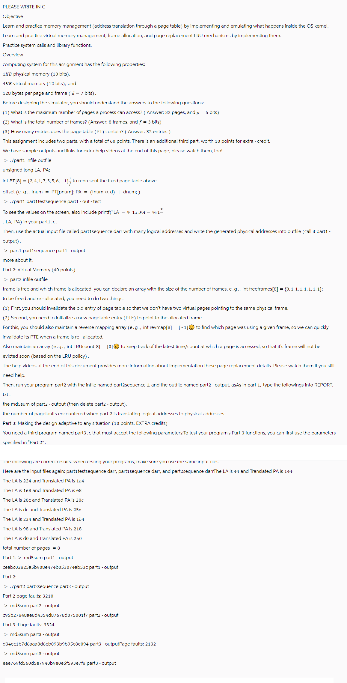 Solved PLEASE WRITE IN C and In full or thumbs | Chegg.com