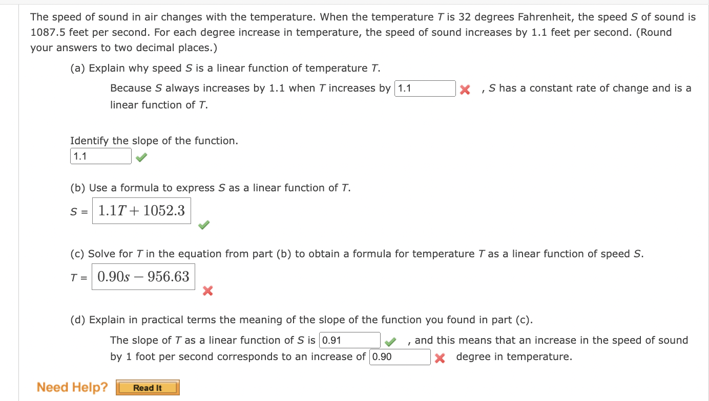 Solved ee speed of sound in air changes with the | Chegg.com