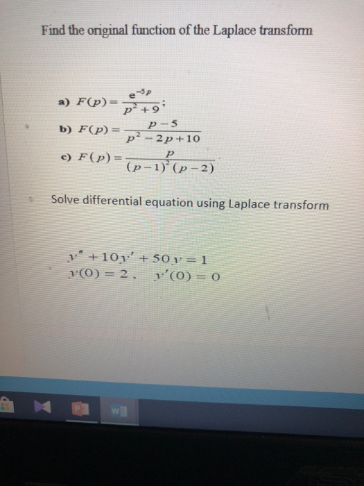 Solved Find the original function of the Laplace transform | Chegg.com