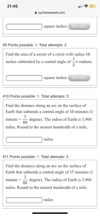 Solved 21:45 9 xyzhomework.com #5 Points possible: 1 . Total | Chegg.com