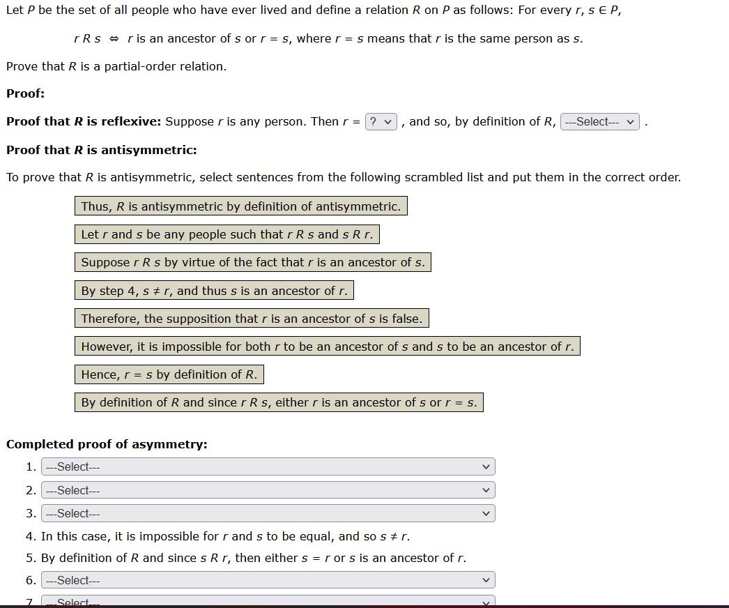 Solved et P be the set of all people who have ever lived and | Chegg.com