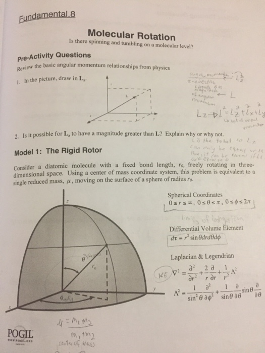 Solved Fundamental 8 Molecular Rotation Is there spinning | Chegg.com