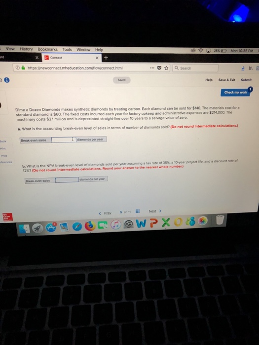 Solved Connect ☆ : a Search Help Save& Exit Submit Check my | Chegg.com