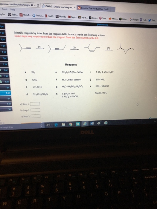 Solved Identify reagents by letter from the reagents table | Chegg.com Solved Identify reagents by letter from the reagents table | Chegg.com