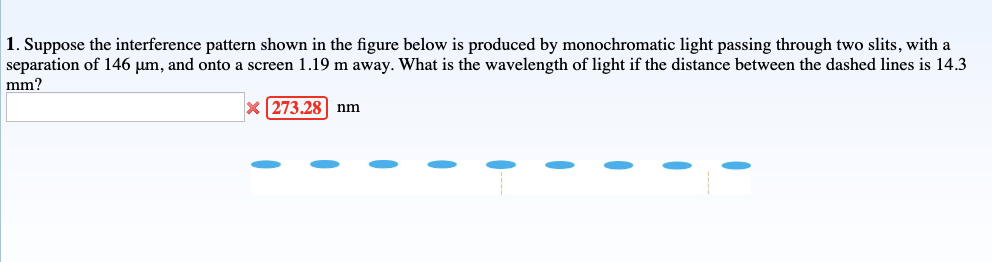 Solved 1. Suppose the interference pattern shown in the | Chegg.com
