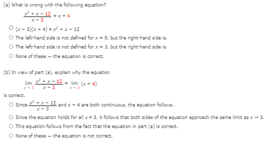 Solved (a) ﻿What is wrong with the following | Chegg.com