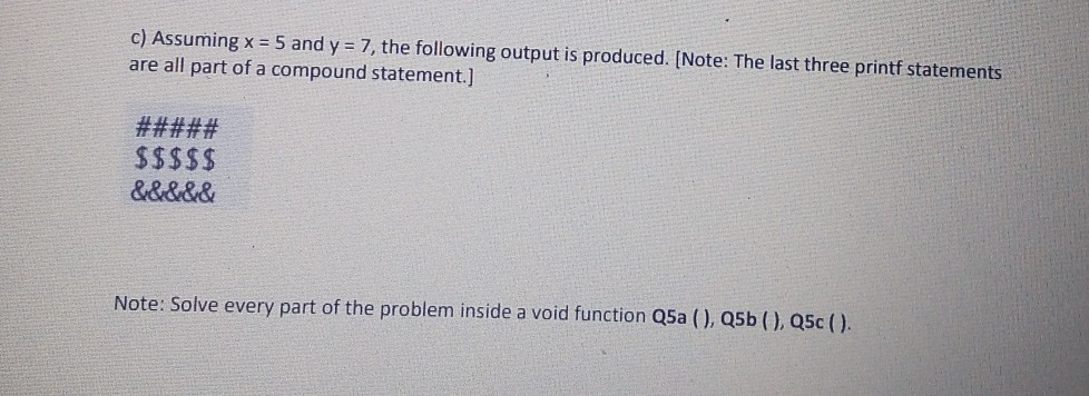 Solved 5. Modify the following code to produce the output | Chegg.com