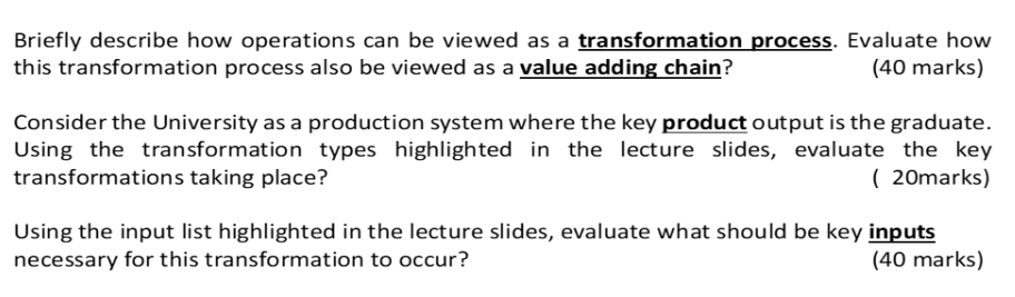Solved 1. ﻿Briefly describe how operations can be viewed as | Chegg.com