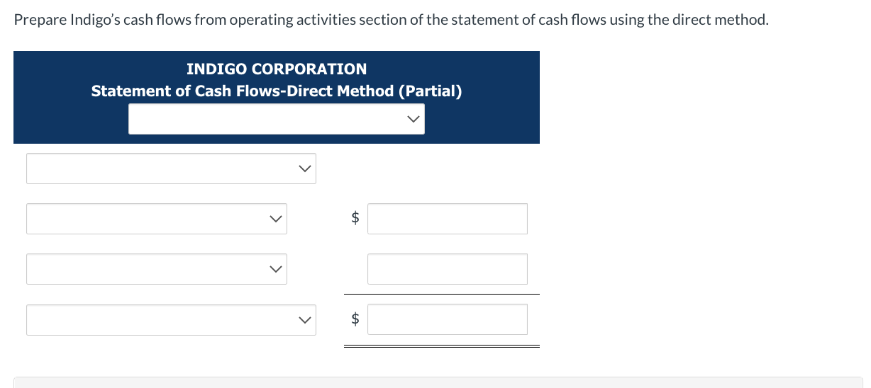 Solved Indigo Corporation had the following 2025 income | Chegg.com