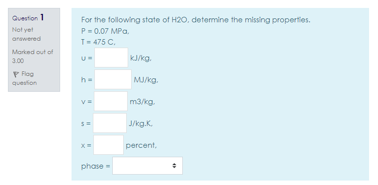 Solved The Phases In The Pull Down Are: Saturated Mix, | Chegg.com
