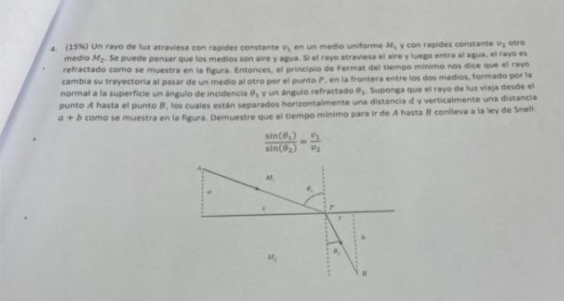 Solved A ray of light passes through a uniform medium M1 | Chegg.com