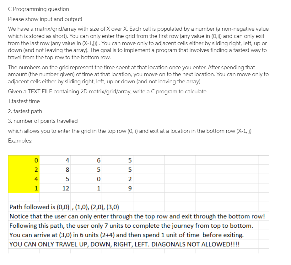 Solved C Programming Question Please Show Input And Output 7167
