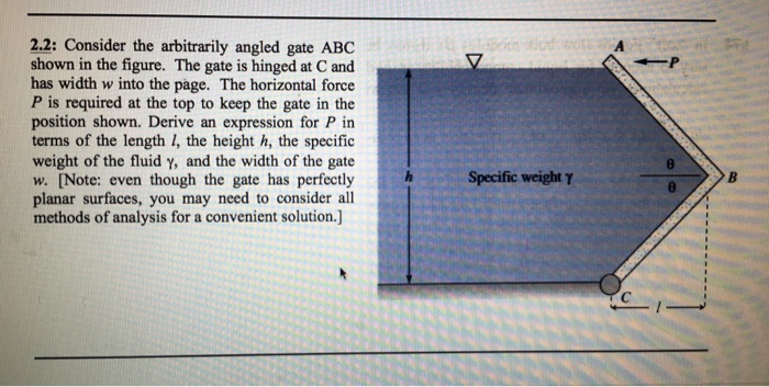 Solved Consider the arbitrarily angled gate ABC shown in the | Chegg.com