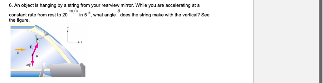 Solved A 6. An object is hanging by a string from your | Chegg.com
