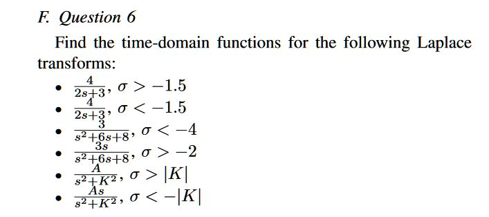 Solved Find the time-domain functions for the following | Chegg.com